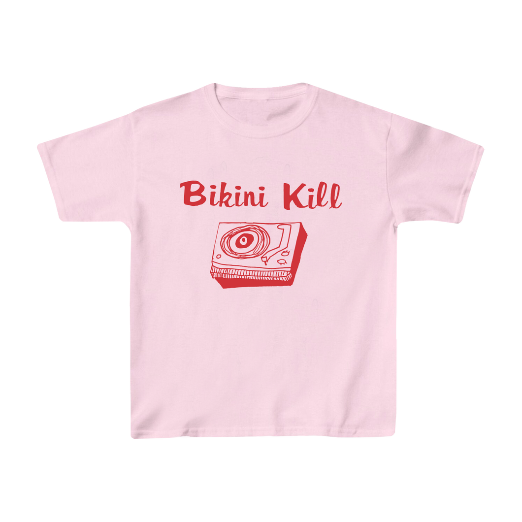 Record Player Tee - Youth Light Pink / Red – Bikini Kill
